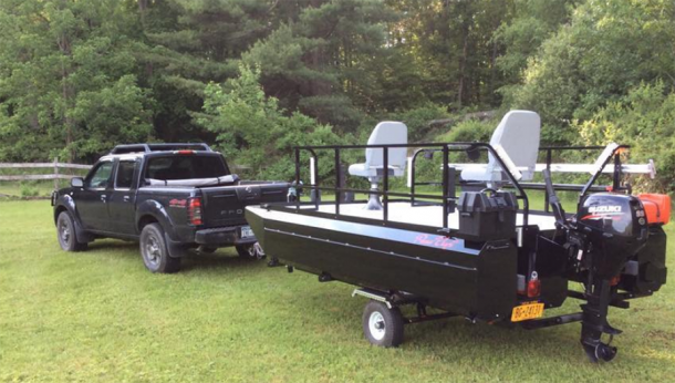 pond-craft-small-pontoon-on -trailer-1 | Pond Craft